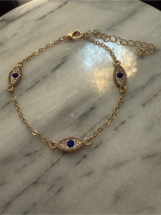 Jewelry | Evil Eye Bracelet Gold Tone | Poshmark